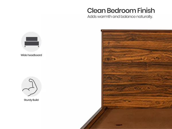 Rent Rio Engineered Wood King Bed With Mattress King Latex Foam (78 x ...